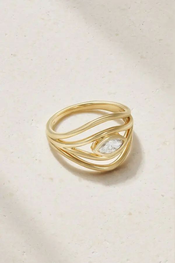 ALMASIKA Terra Nova 18-karat Diamond Ring - Gold