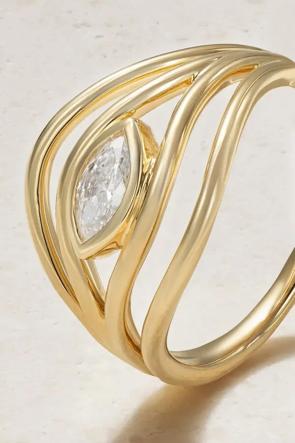 ALMASIKA Terra Nova Marquise-cut Diamond Ring In 18-karat