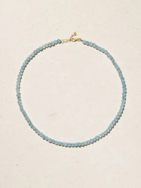 Mateo 14-karat Aquamarine Necklace - Gold