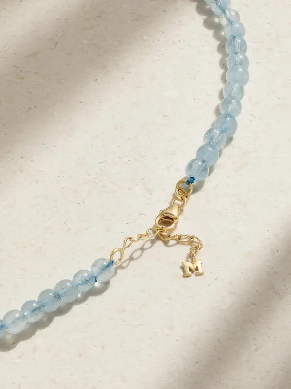 Mateo 14-karat Aquamarine Necklace