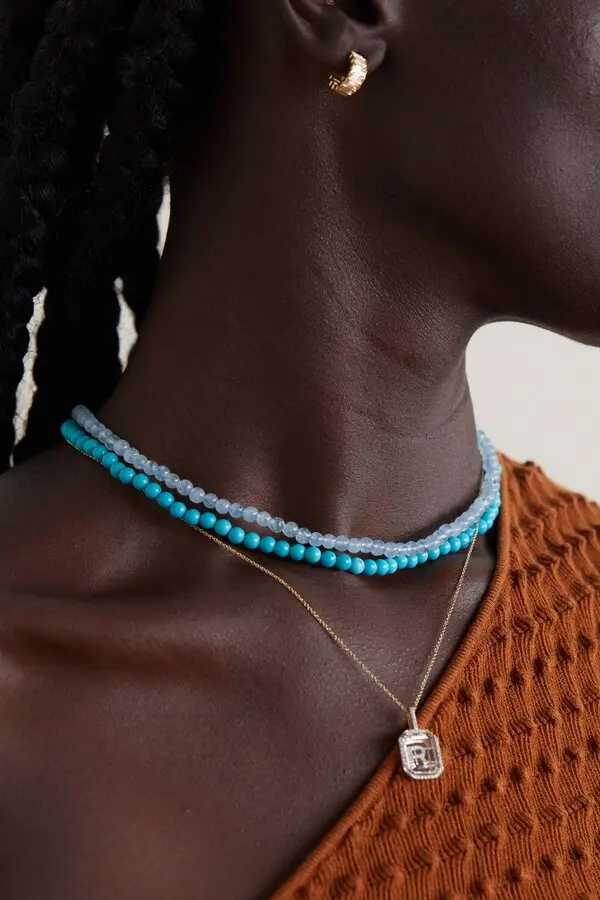 Mateo 14-karat Aquamarine Necklace