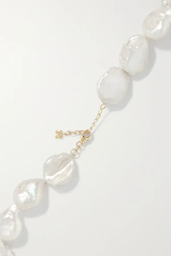 Mateo 14-karat Gold Freshwater Pearl Necklace