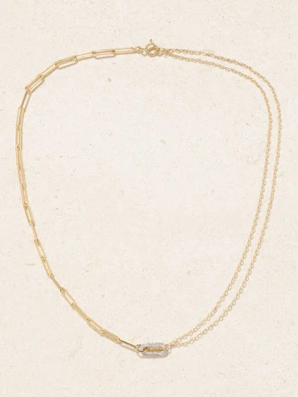 Yvonne Léon 18-karat Yellow And White Diamond Necklace - Gold