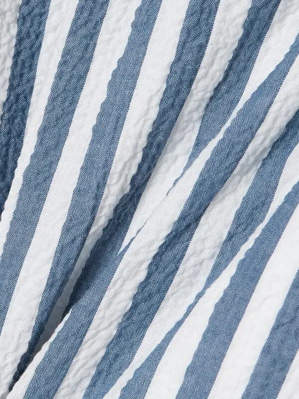 Veronica Beard Tijana Cotton-blend Seersucker Shorts