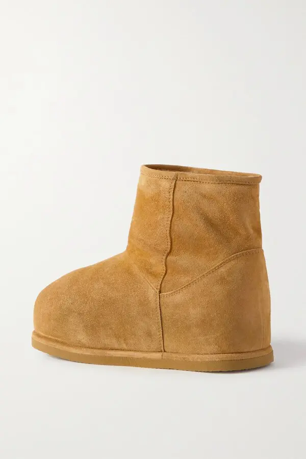 Amina Muaddi Heidi Shearling-lined Suede Boots