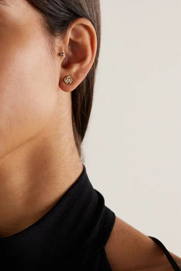 David Yurman Infinity Diamond 18-karat Stud Earrings