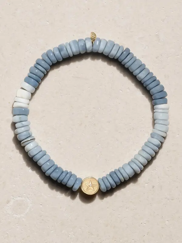 SYDNEY EVAN Starfish Clam Opal And Diamond Bracelet - Gold