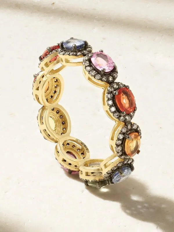 AMRAPALI LONDON 18-karat Sapphire And Diamond Ring - Gold
