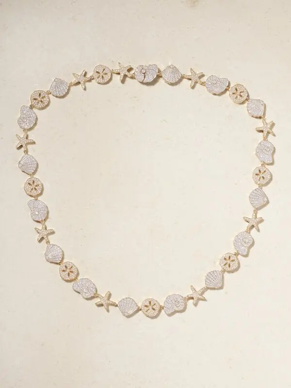 SYDNEY EVAN Sea Life Diamond Necklace - Gold