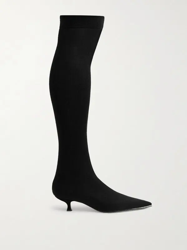 Rene Caovilla Crystal-embellished Over-the-knee Boots