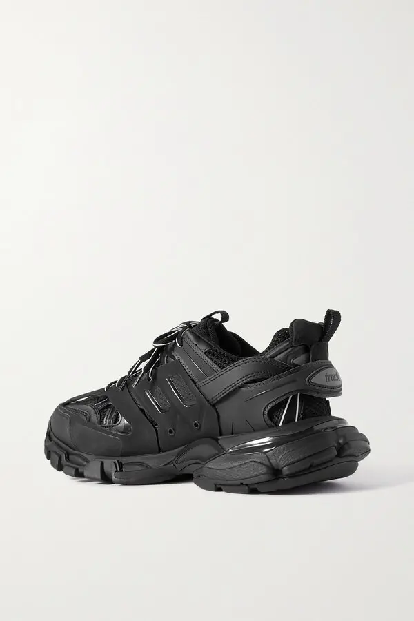 Balenciaga Track Logo-detailed Mesh And Rubber Sneakers - Black