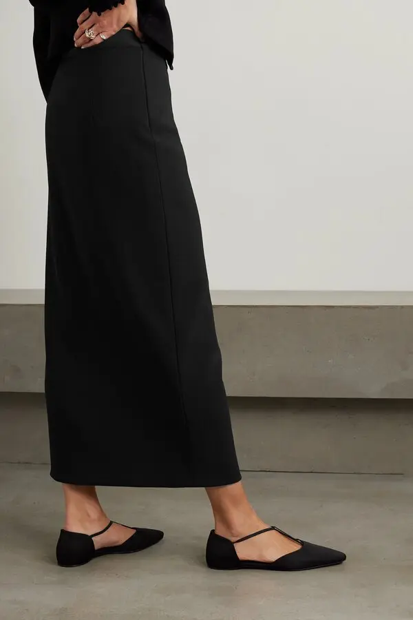 FFORME Sabreen Wool-blend Gabardine Midi Skirt