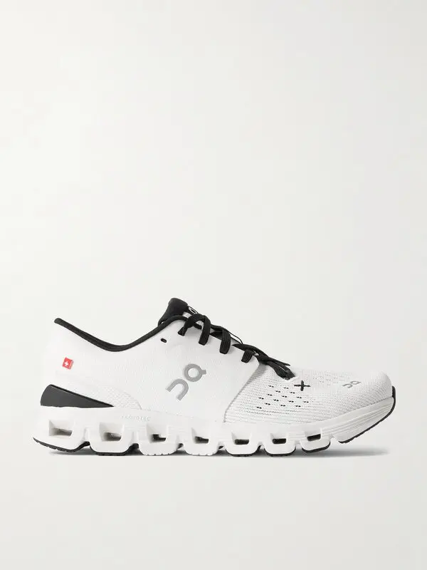 On X 4 Recycled-mesh Sneakers - White