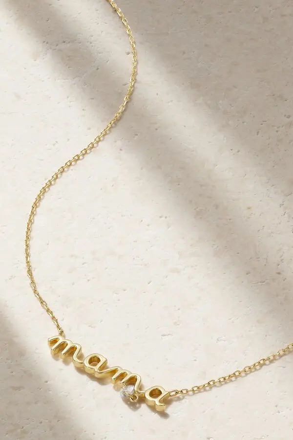 PERSEE Mama 18-karat Diamond Pendant Necklace - Gold