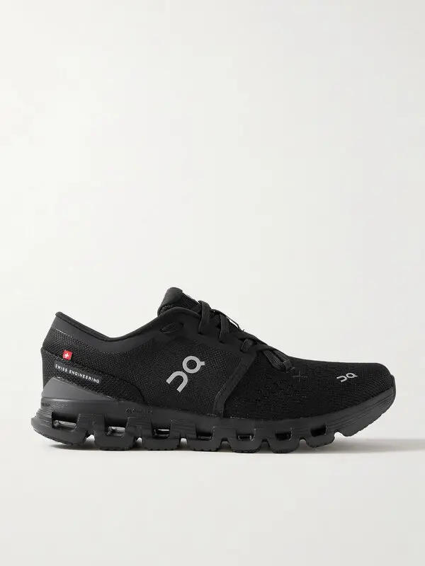 On X 4 Recycled-mesh Sneakers - Black