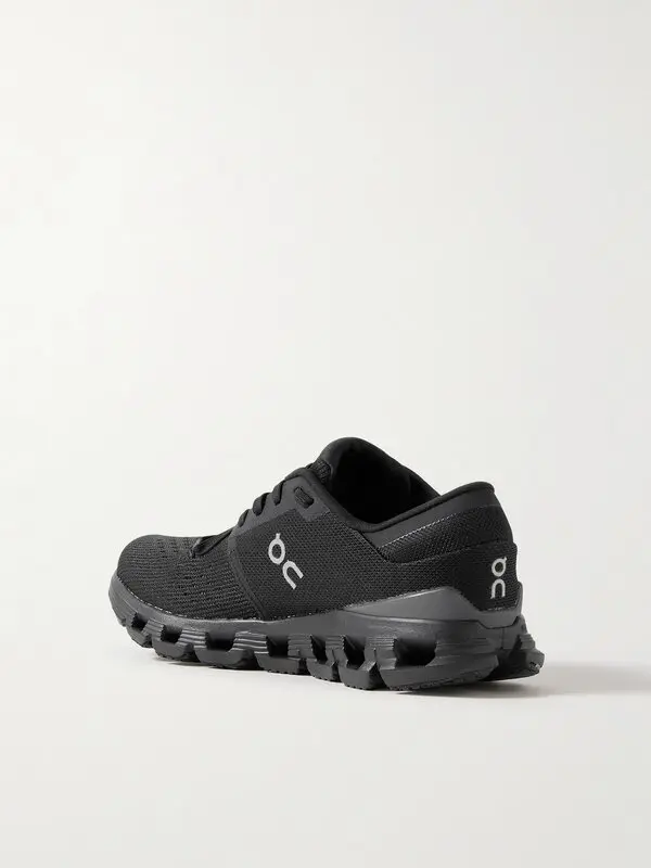 On X 4 Recycled-mesh Sneakers - Black