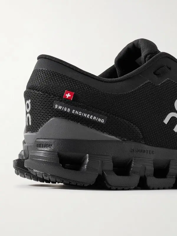 On X 4 Recycled-mesh Sneakers - Black