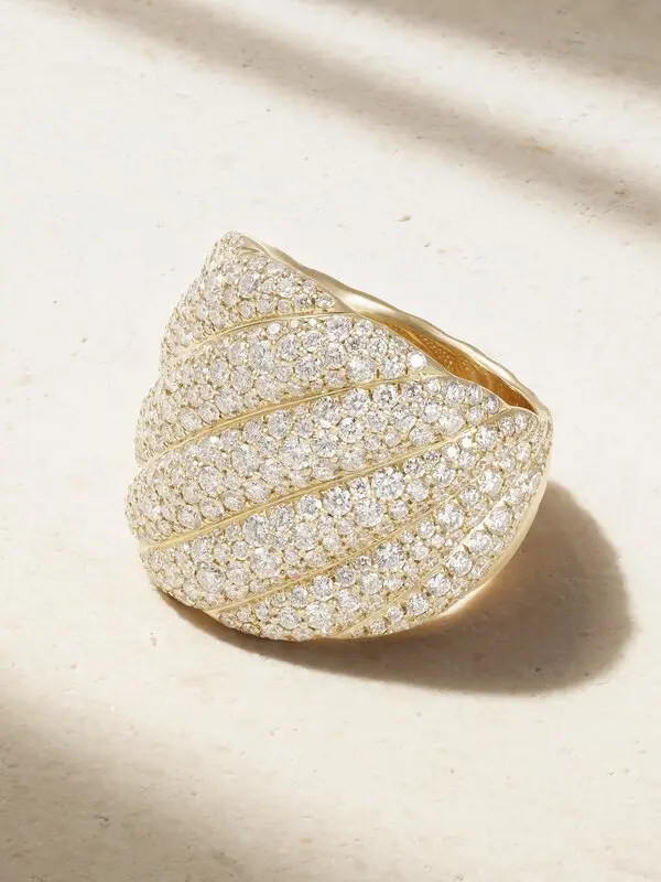 David Yurman Sculpted Cable 18-karat Diamond Ring - Gold