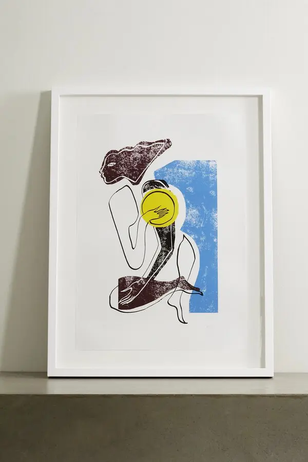 ROKSANDA Cerulean Swimmer Framed Print, 23" X 33 - Blue