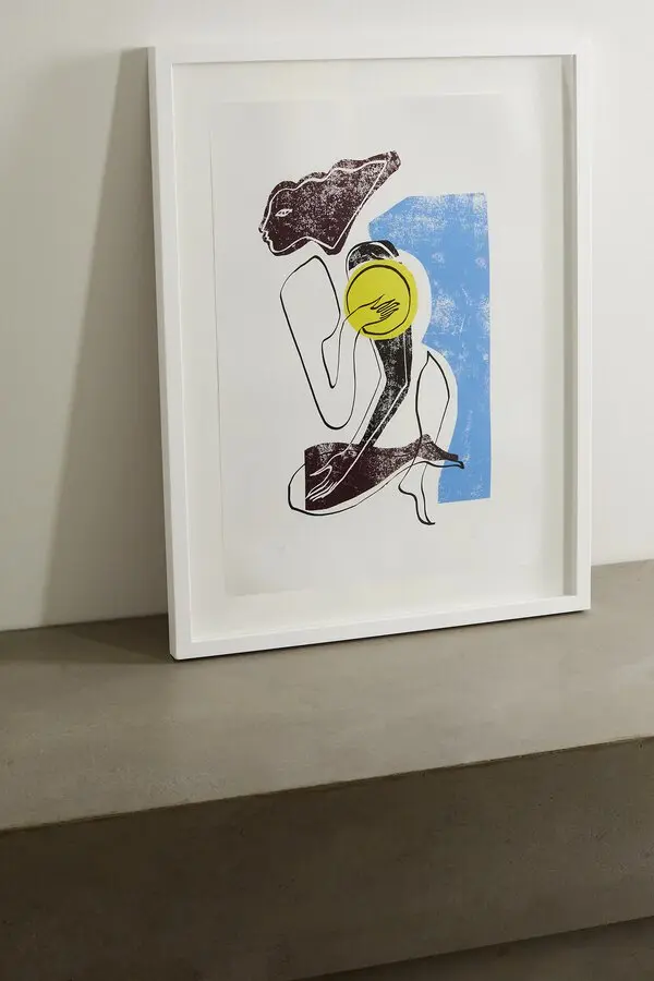 ROKSANDA Cerulean Swimmer Framed Print, 23" X 33