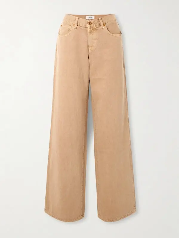 SLVRLAKE Mica Low-rise Wide-leg Jeans - Brown