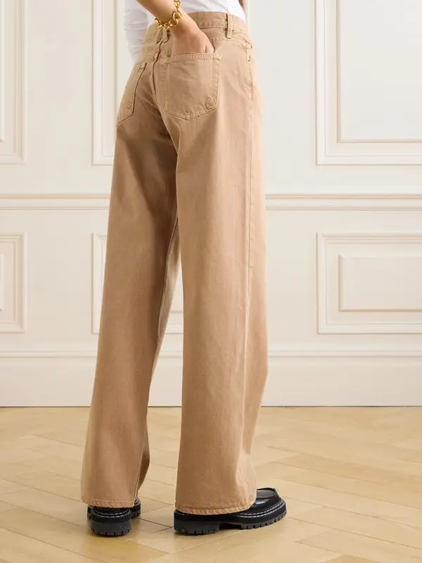 SLVRLAKE Mica Low-rise Wide-leg Jeans - Brown