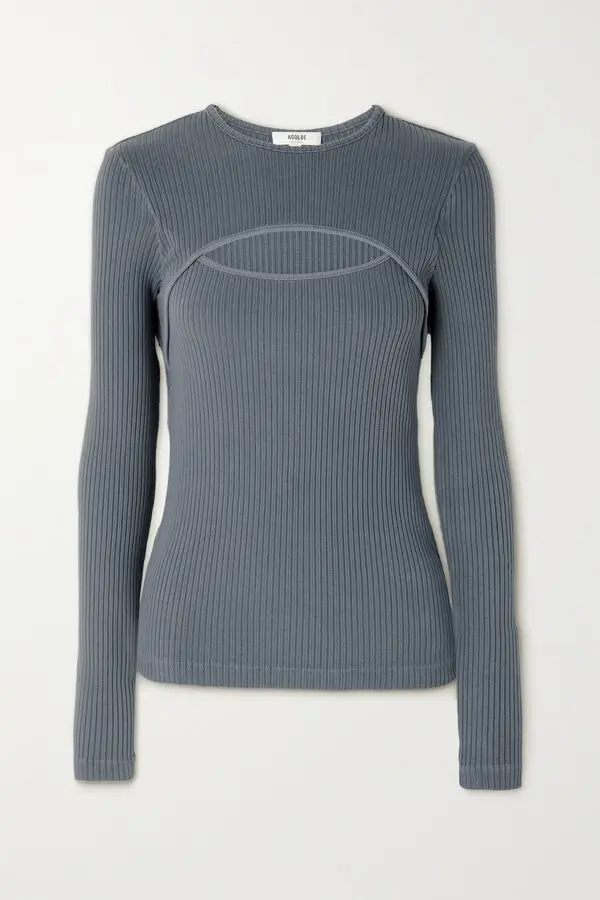 AGOLDE Lyza Cutout Ribbed Top