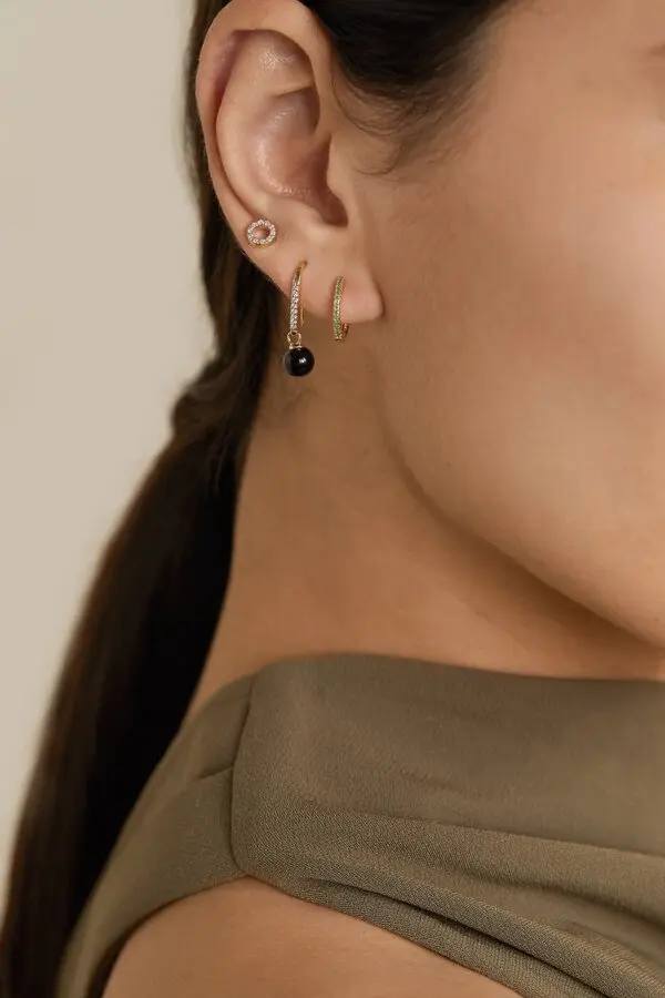 Mateo 14-karat Onyx And Diamond Dangle Earrings