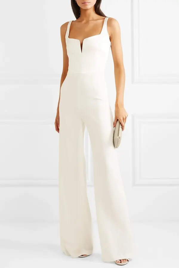 Galvan Paneled Crepe Jumpsuit