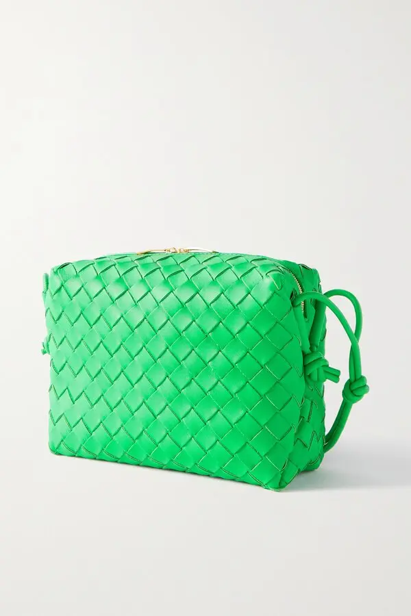 Bottega Veneta Loop Mini Intrecciato Leather Shoulder Bag