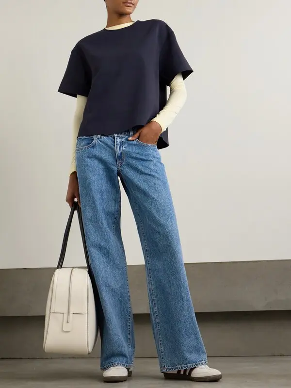 SLVRLAKE Lexi Low-rise Wide-leg Jeans - Blue