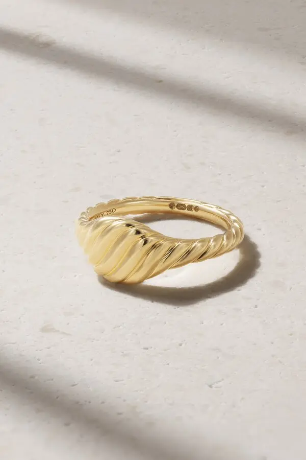 David Yurman Cable' Pinky Ring - Gold