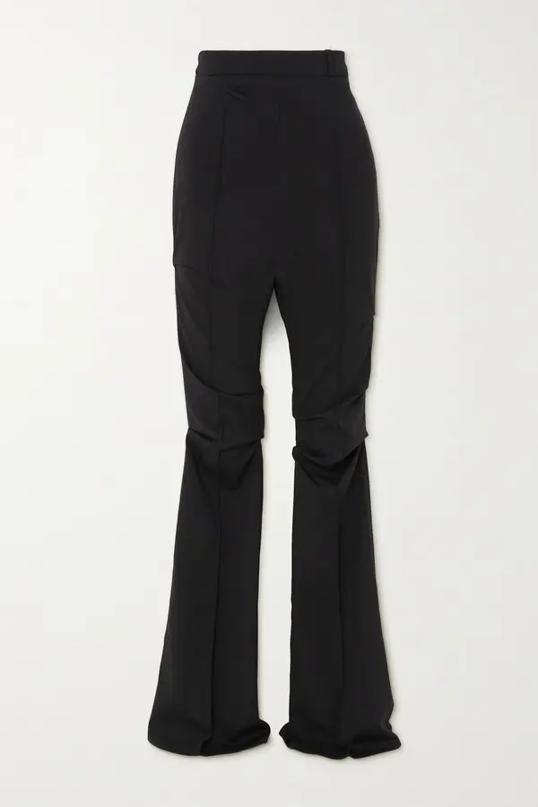 Jacquemus Merria Stretch-wool Flared Pants - Black