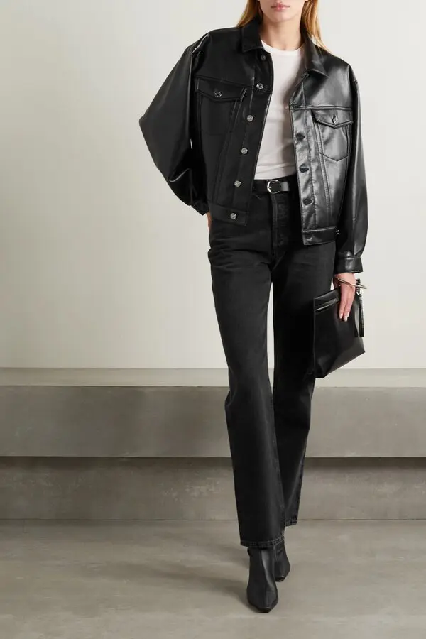 AGOLDE Charli Recycled Leather-blend Jacket