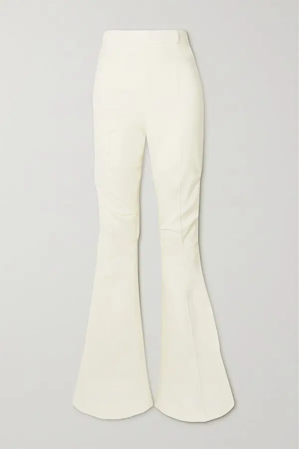 Jacquemus Merria Stretch-wool Flared Pants - White