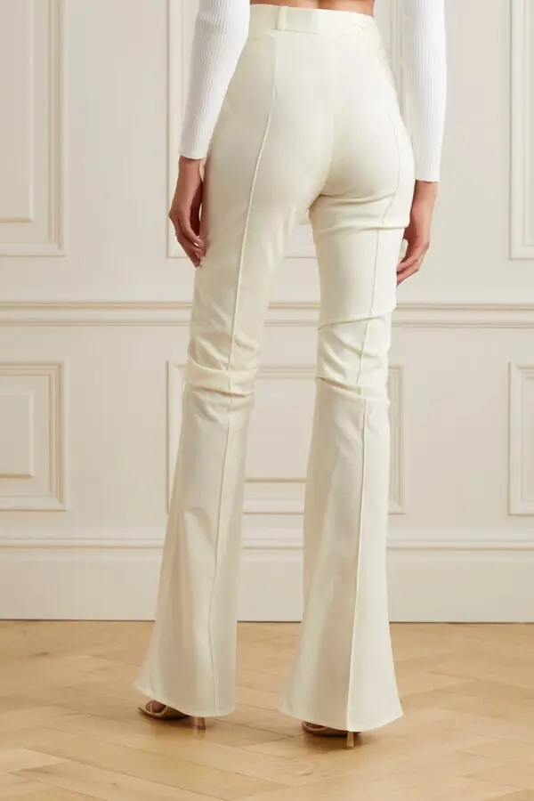 Jacquemus Merria Stretch-wool Flared Pants - White