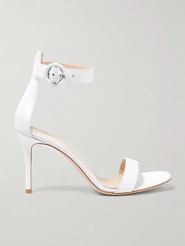 GIANVITO ROSSI Portofino 85 Leather Sandals - White