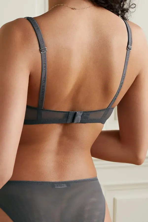 I.D. Sarrieri Charlotte Lace And Tulle Soft-cup Triangle Bra