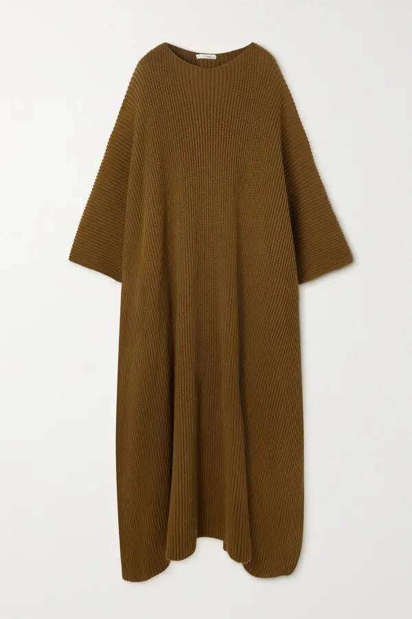 THE ROW Roman Ribbed Cashmere Poncho