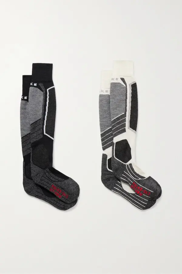 Falke Sk2 Ski Socks Set Of Two - Black