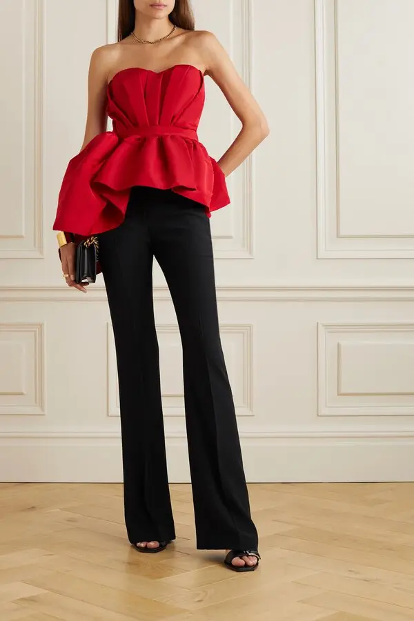 Alexander McQueen Crepe Bootcut Pants