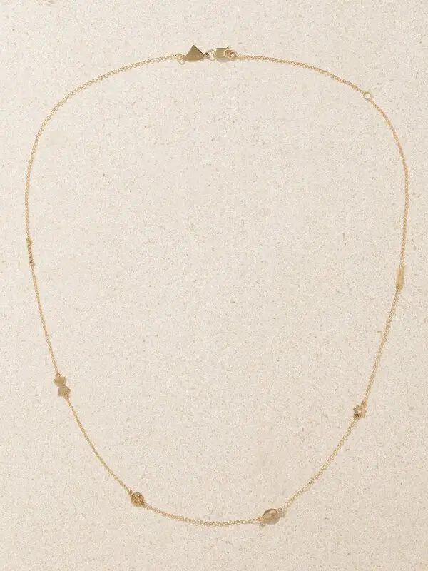 Alison Lou Mini Pasta The Yard Necklace - Gold