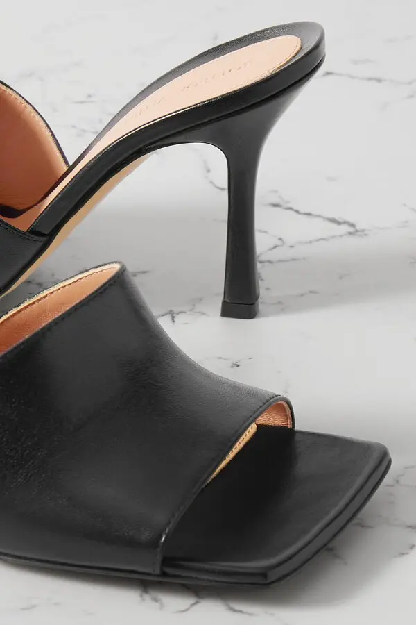 Bottega Veneta Leather Mules - Black