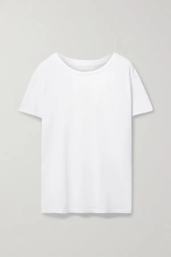 NILI LOTAN Brady Distressed T-shirt - White