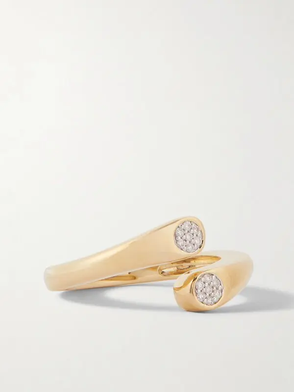 STONE AND STRAND Hug 10-karat Diamond Ring - Gold