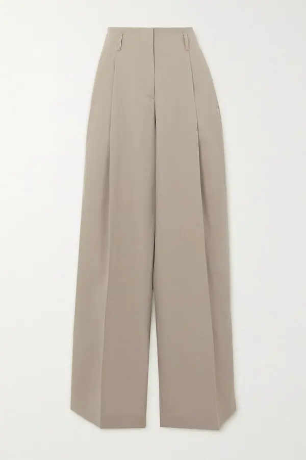 GOLDEN GOOSE Wool-gabardine Wide-leg Trousers
