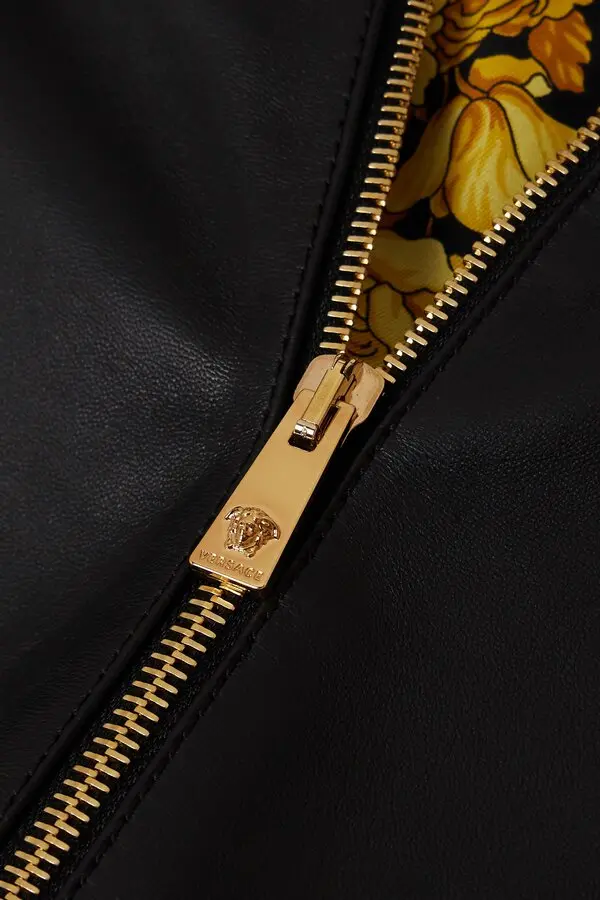Versace Icons Leather Mini Skirt