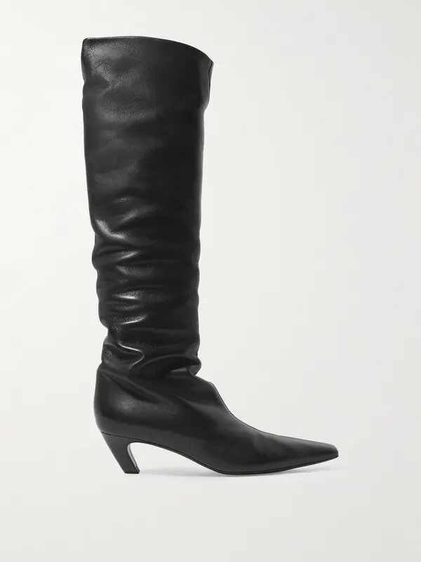 Khaite Davis Leather Knee Boots