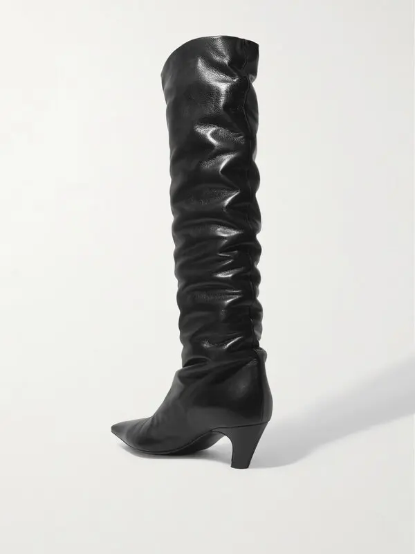 Khaite Davis Leather Knee Boots