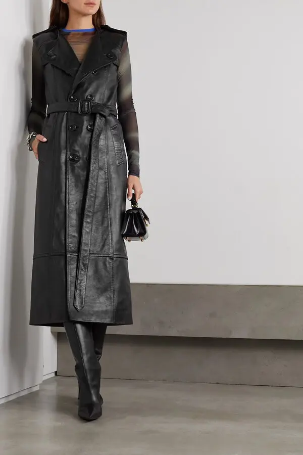 Acne Studios Double-breasted Leather Coat